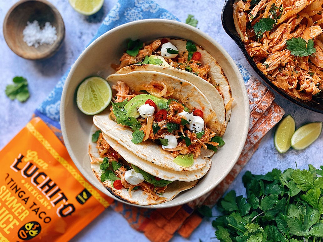 Chicken Tinga Tacos Recipe With Chipotle Gran Luchito Chicken Tinga Tacos Recipe With Chipotle Gran Luchito